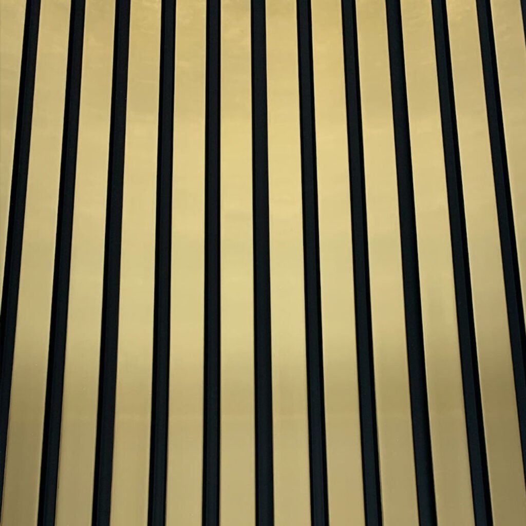 Waterproof Metallic Gold 3D Slat Wall Panel